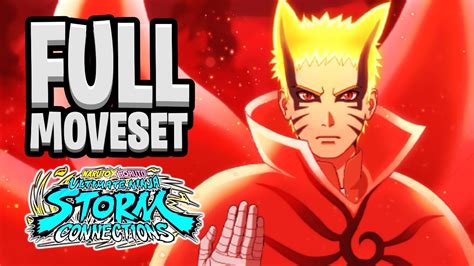 Baryon Mode Naruto FULL MOVESET In Naruto STORM Connections YouTube