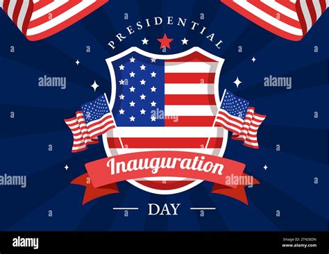 Usa Presidential Inauguration Day Vector Illustration January 20 With