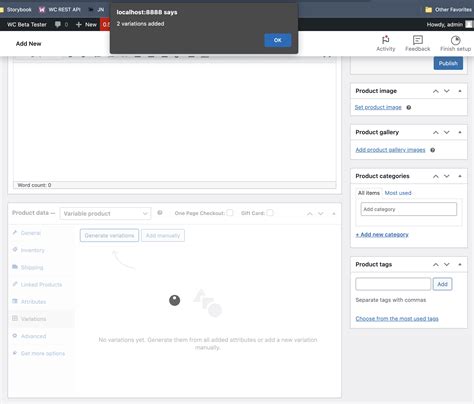 Use Snackbar To Show Variations Generated Message Instead Of Browser Alert · Issue 38095