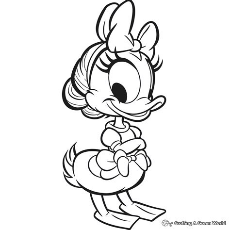 Daisy Duck Coloring Page Download Free Printable