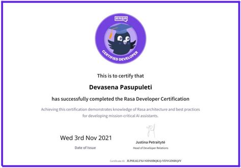 Devasena Pasupuleti On Linkedin Rasa Aritificalintelligence Conversationalai Developer