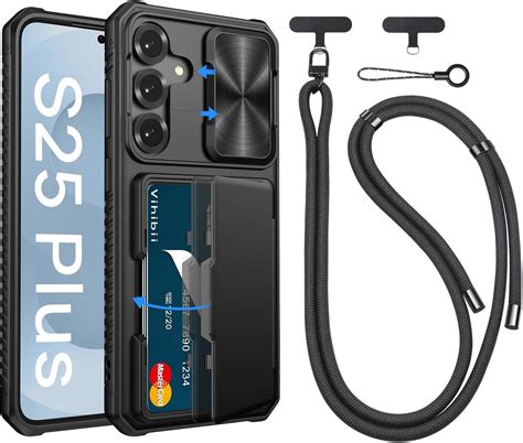 Vihibii For Samsung Galaxy S Plus Case With Crossbody Lanyard Strap Build In Card Holder