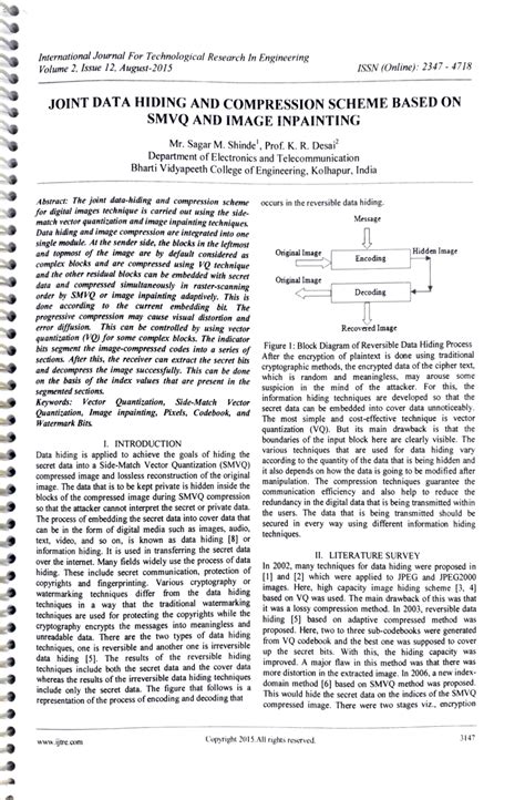 Pdf Joint Data Hiding And Compression Scheme Based On Smvq And Image