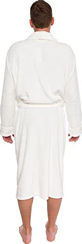 Ross Michaels Mens Plush Shawl Collar Kimono Bathrobe Robe White Lxl