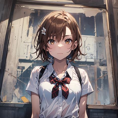 The Masterpiece Best Qualiy Misaka Mikoto Brown Eyess Short Hair