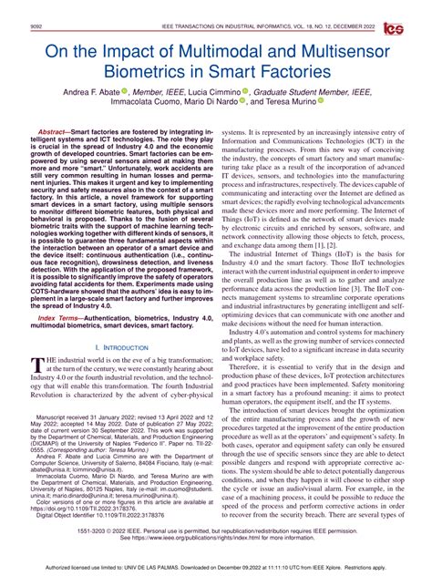 pdf on the impact of multimodal and multisensor biometrics in smart