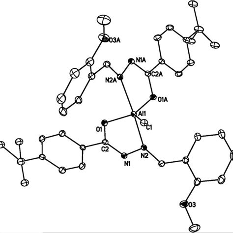Ortep Diagram Of Complex 1 Showing An Atom Numbering Scheme Thermal