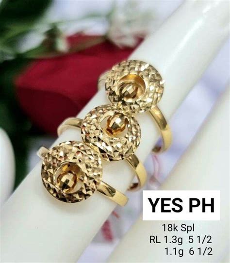 YES PH PINAKAMURA Legit TUNAY NA GOLD 18K RING Saudi Gold 1 3grams 100