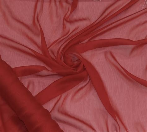 Chiffon 18856 Chiffon Cationic150cm5glight Red Per Meter