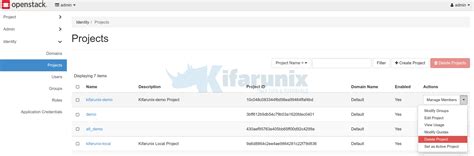 How To Create And Delete OpenStack Project Kifarunix