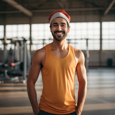 Premium Ai Image Indian Pakistani Smiling Athletic Man In Sports