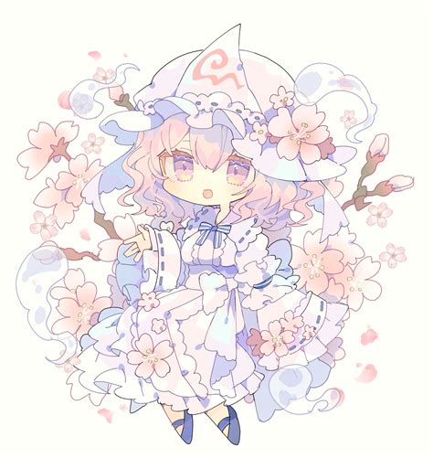 Saigyouji Yuyuko Touhou Drawn By Nikorashi Ka Danbooru