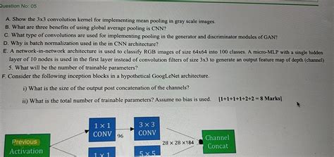 Question No 05 A Show The 3x3 Convolution Kernel
