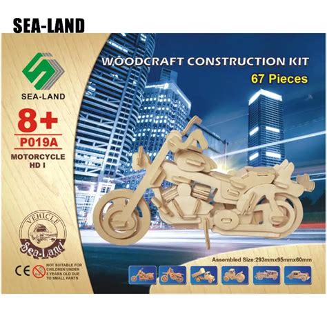 아이들을위한 장난감 3d 퍼즐 Diy 나무 퍼즐 오토바이 Hd 나는 키즈 완구 또한 고품질의 성인 게임 선물 적합 목재