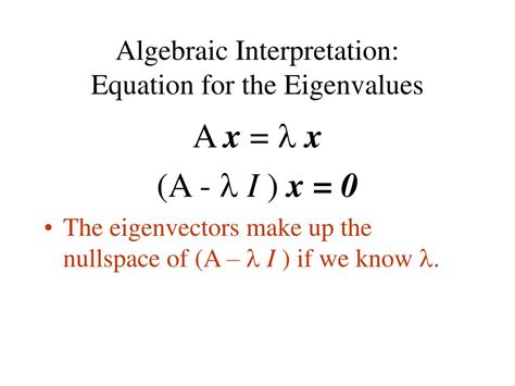 PPT Lecture Introduction To Eigenvalue Problems PowerPoint Presentation ID