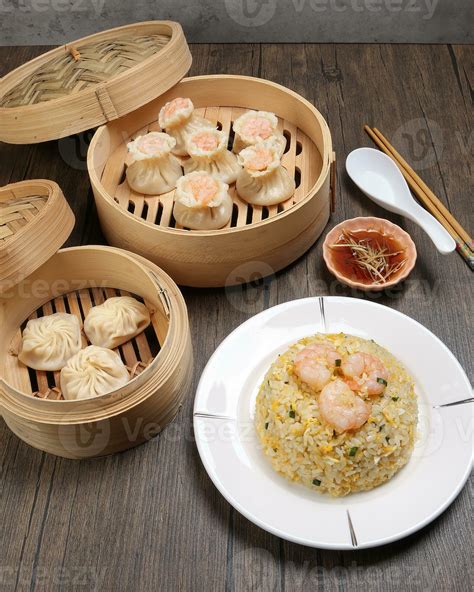 Gamba Camarón Shaomai Xiao Largo Bao Oscuro Suma Bola De Masa Hervida