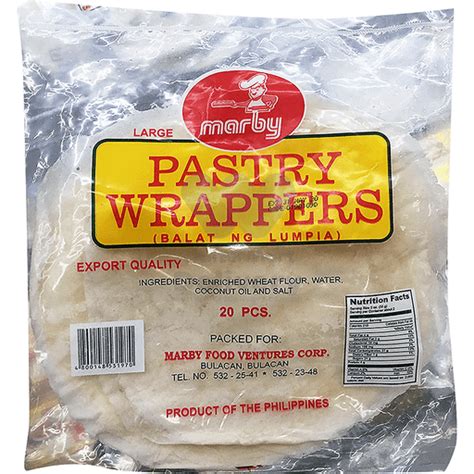 Marby Lumpia Wrapper Regular 20pcs Frozen Meals Walter Mart