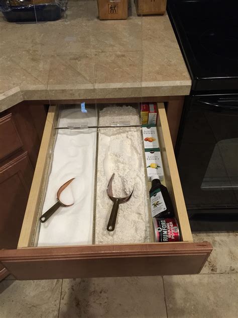 Flour And Sugar Storage Custom Made For Your Kitchen Drawer Contact Colin At Sa