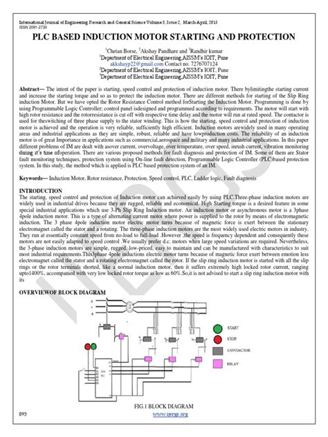 Plc Based Motor Starting Pdf Programmable Logic Controller