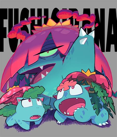 Venusaur Mega Venusaur And Gigantamax Venusaur Pokemon Drawn By