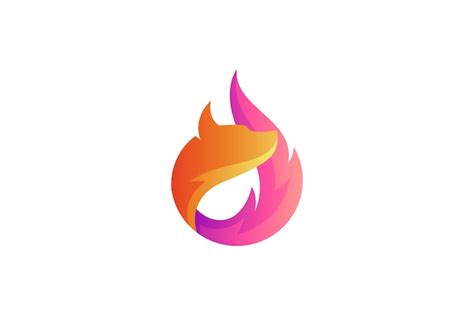 Premium Vector Fox And Fire 3d Logo Design
