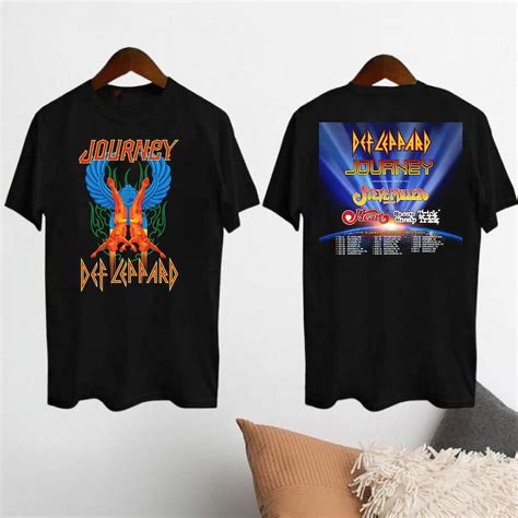 SIDE USTEE Def Leppard And Journey Tour T Shirt The Summer Stadium Tour Shirt