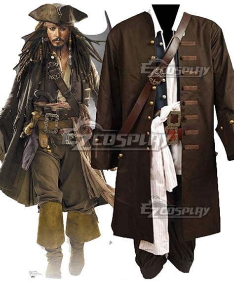 Specialty Costume Reenactment And Theater Apparel Pirates Of The Caribbean Jack Sparrow Jacket