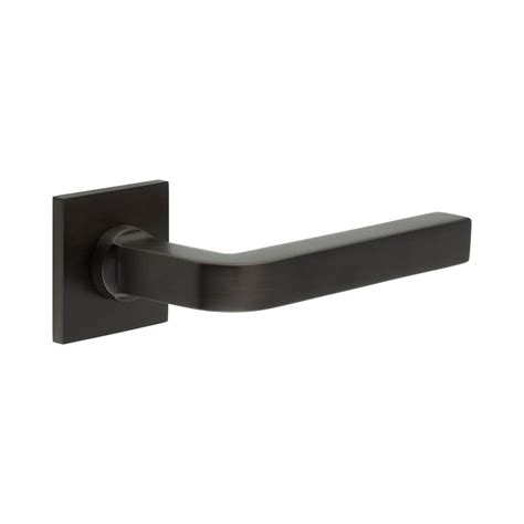 Cr 104 Dark Bronze Sprung Square Rose Door Handle By Frelan Hardware