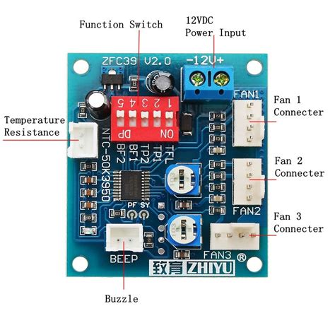 Pwm Four Wire Fan Temperature Speed Controller Board Ifuture Technology