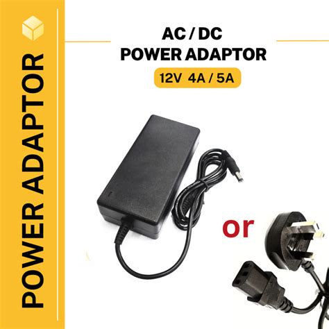 Ac Dc Power Adapter 12v 4a 5a Power Supply Adapter For Monitor Tv
