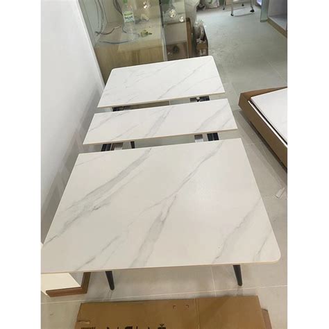 Extendable Table Free Assembly Dining Table Rectangular Table