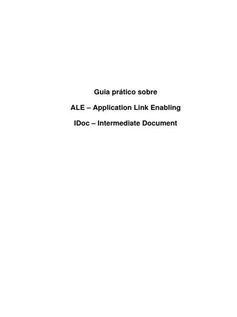 Manual Ale Idoc Sap Pdf Porta Rede De Computadores Dados