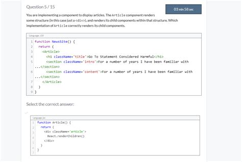 Solved Question You Are Implementing A Component To Chegg
