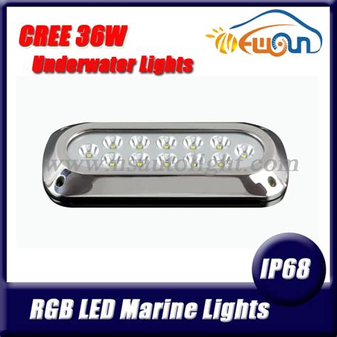 Free Shipping Stainless Steel W LED Marine Light V V Square LED Underwater Boat Light