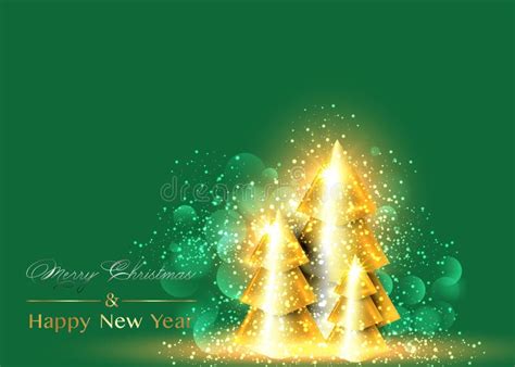 Christmas And Happy New Year Background Xmas Fir Shiny Tree Conical