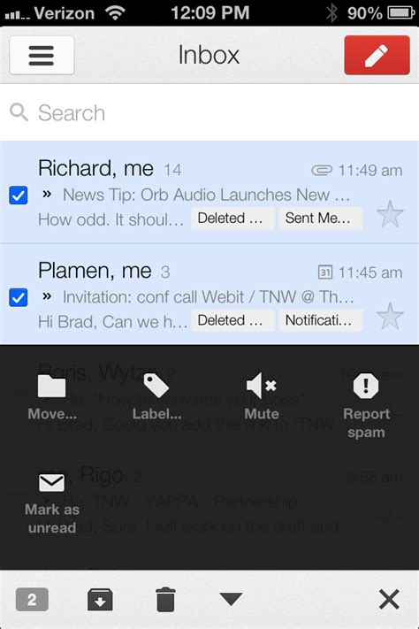 Gmail 2 1 For IOS Is Out