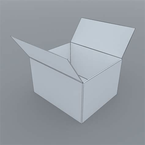 골판지 상자 열기 3d 모델 5 Max 3ds Fbx Obj Free3d