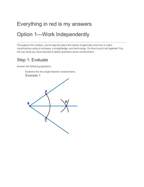 105 Geometry Foundations Activity 1 Florida Virtual School Geometry