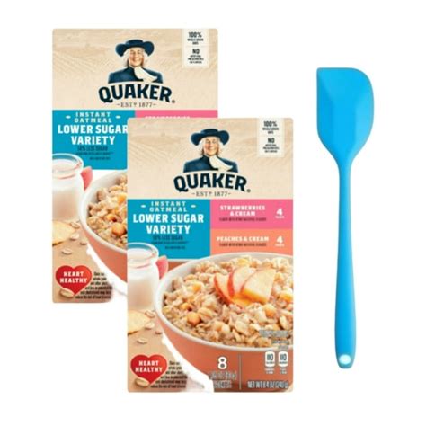 Quaker Instant Oatmeal Lower Sugar Fruit And Cream Variety Pack 84