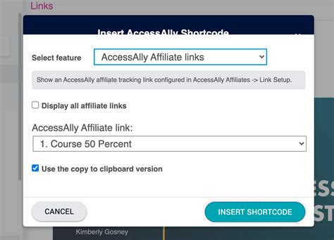 how to create an affiliate link using accessally kb accessally