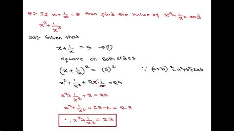 X 1 X 5 Then Find The Value Of X 2 1 X 2 And X 3 1 X 3 Mathematics