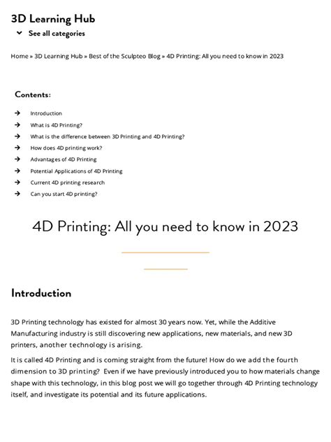 4d Printing Part1 Pdf 3 D Printing Self Assembly
