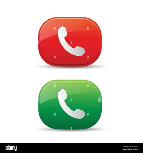 Cell Phone Call Button Set Stock Vector Image And Art Alamy