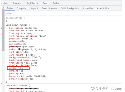 【antd】antd 4x中inputnumber组件设置宽度失效antd Input 宽度 Csdn博客