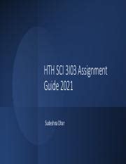 HTH SCI 3I03 Assignment Guide 2021 Slides Pdf HTH SCI 3I03 Assignment