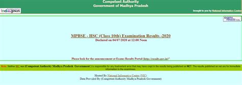 MPBSE MP Board 10th Result Declared 2020 Mpresults Nic In HIGHLIGHTS Check Pass Percentage