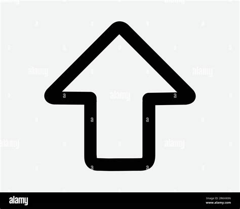 Up Arrow Line Icon North Point Pointer Enter Entrance Straight Ahead Entry Path Route Road