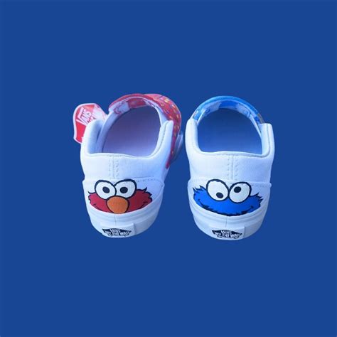 Custom Monster N Elmo Slip On Vans Etsy