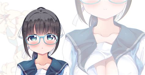オリジナル めがねポニテちゃん たかへろのイラスト Pixiv