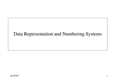 PPT Data Representation And Numbering Systems PowerPoint Presentation ID